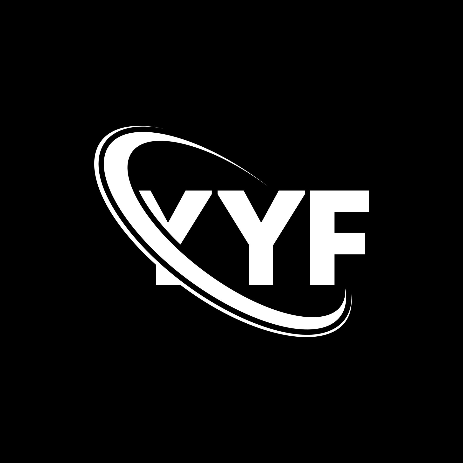 YYF logo. YYF letter. YYF letter logo design. Initials YYF logo linked with circle and uppercase ...