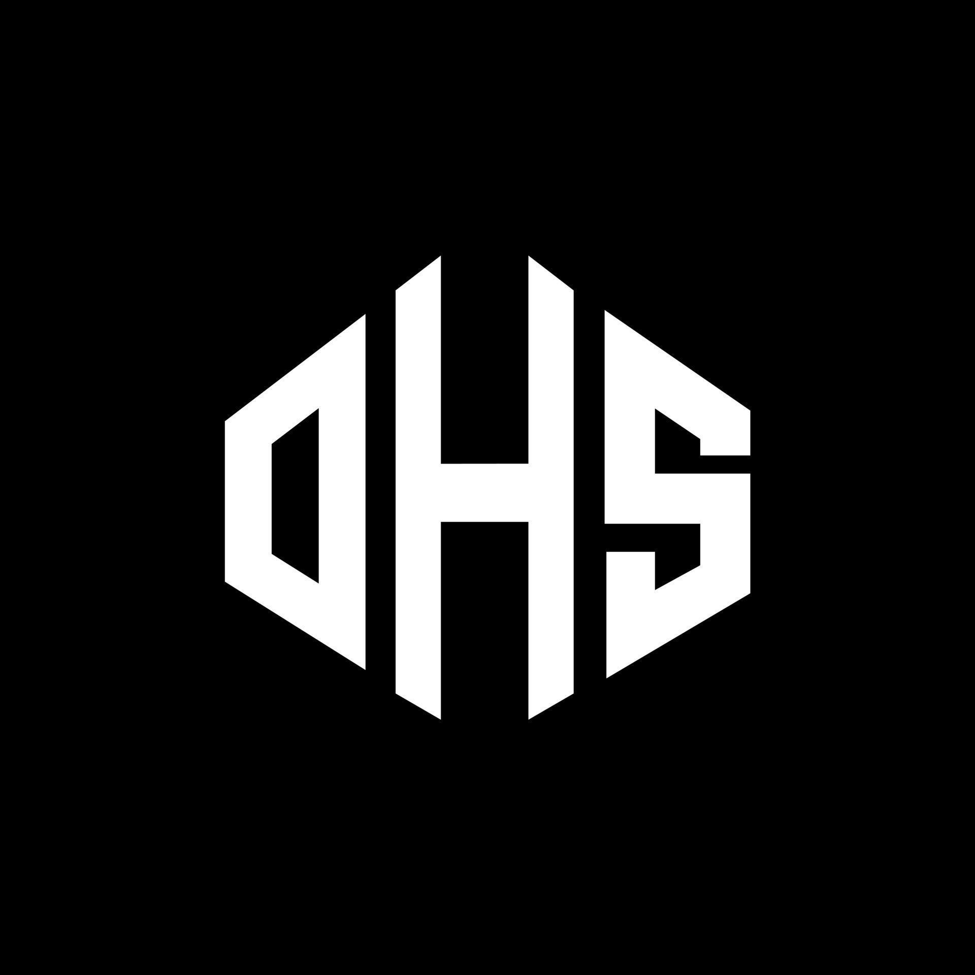 OHS letter logo design with polygon shape. OHS polygon and cube shape logo design. OHS hexagon ...