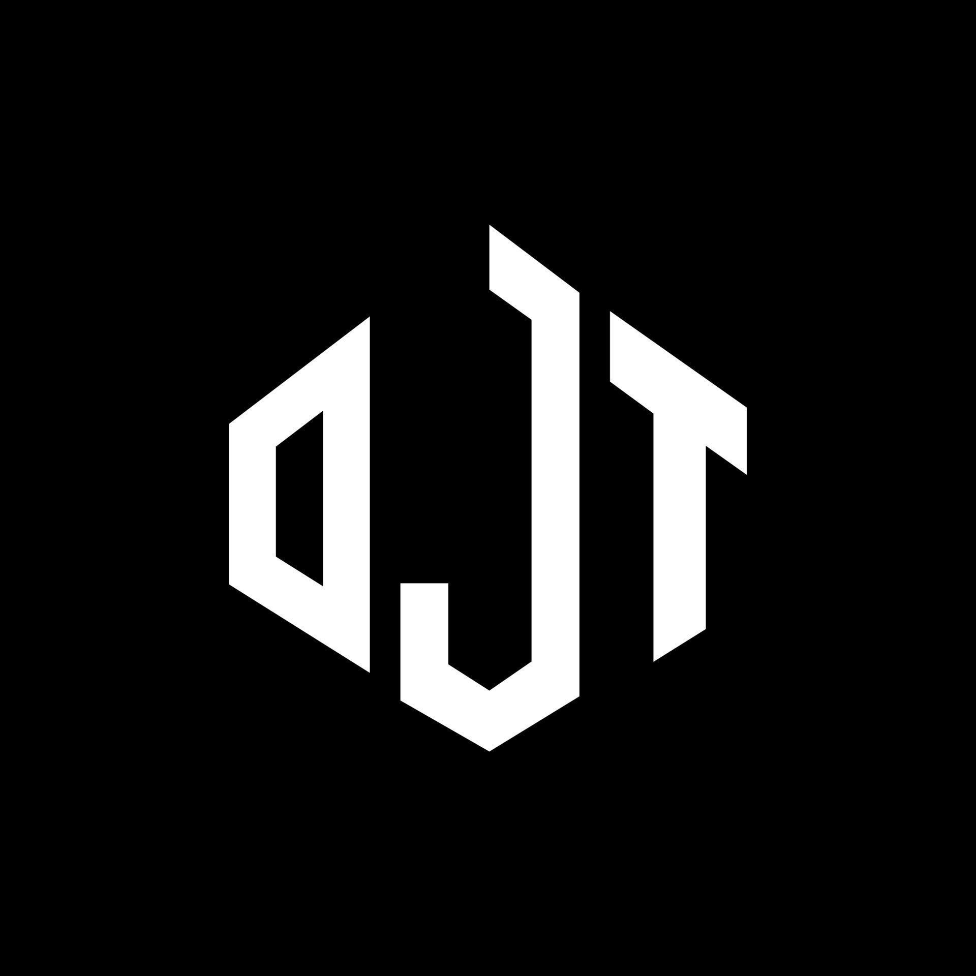 OJT letter logo design with polygon shape. OJT polygon and cube shape logo design. OJT hexagon ...