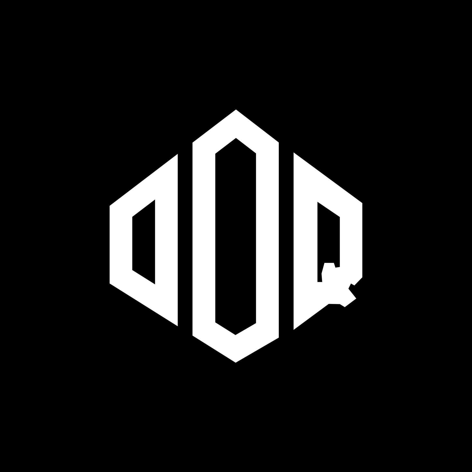 OOQ letter logo design with polygon shape. OOQ polygon and cube shape logo design. OOQ hexagon ...