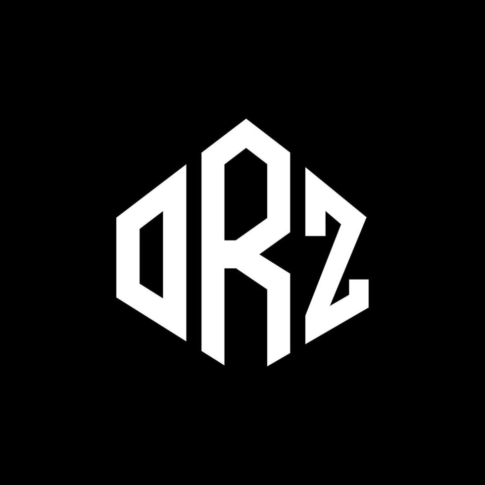 diseño de logotipo de letra orz con forma de polígono. orz polígono y diseño de logotipo en ...