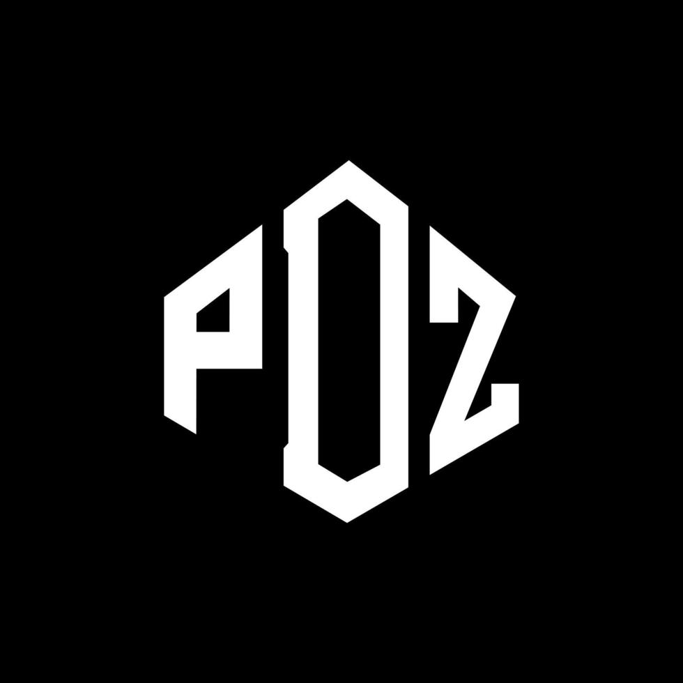 PDZ letter logo design with polygon shape. PDZ polygon and cube shape logo design. PDZ hexagon ...
