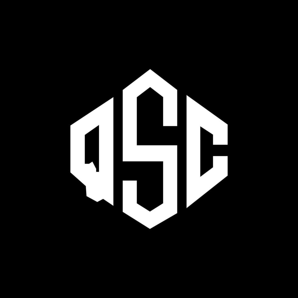 diseño de logotipo de letra qsc con forma de polígono. qsc polígono y diseño de logotipo en ...