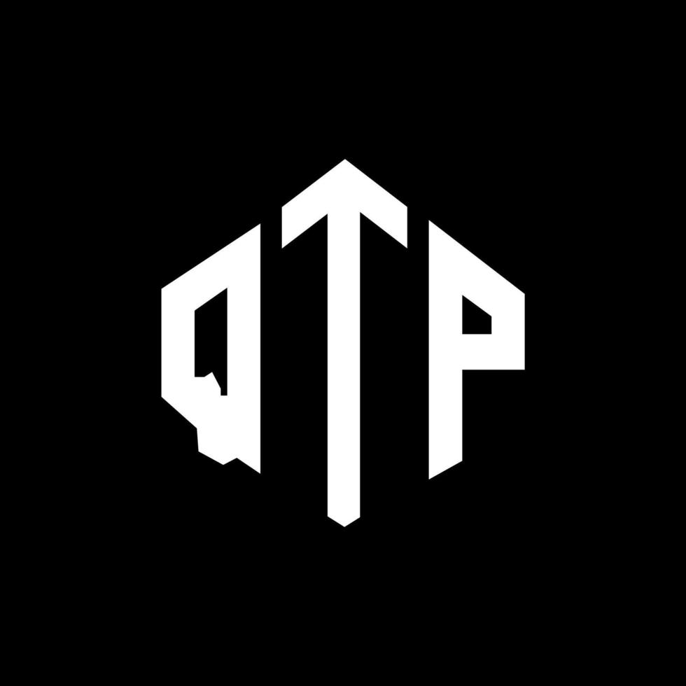 QTP letter logo design with polygon shape. QTP polygon and cube shape logo design. QTP hexagon ...