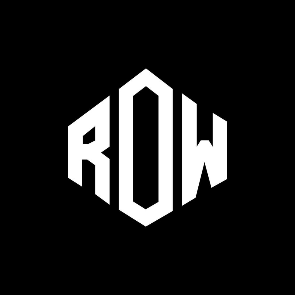 ROW letter logo design with polygon shape. ROW polygon and cube shape ... ROW letter logo design with polygon shape. ROW polygon and cube shape ...