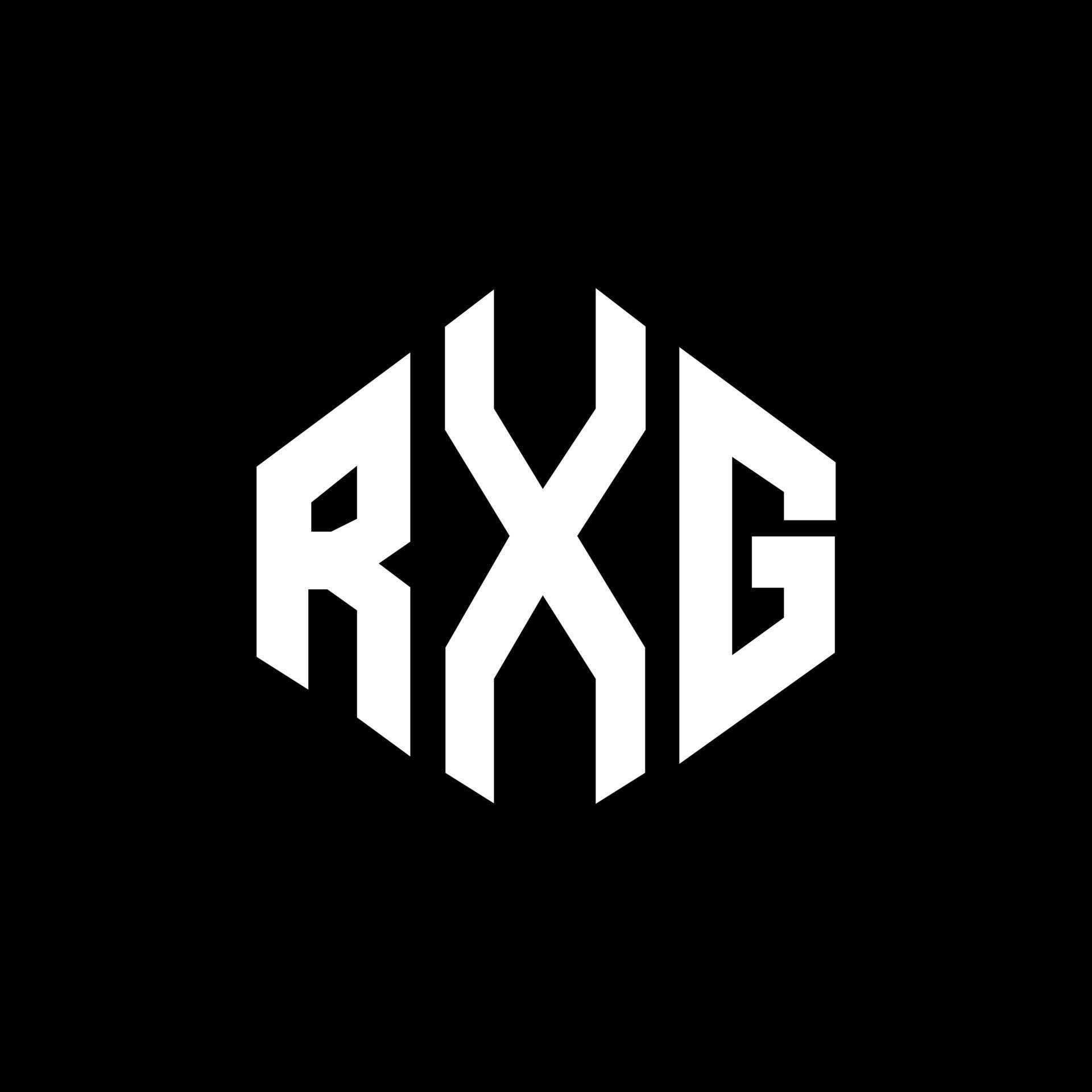 RXG letter logo design with polygon shape. RXG polygon and cube shape logo design. RXG hexagon ...