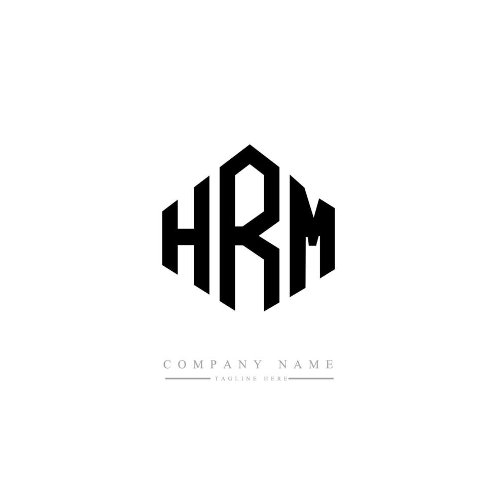 HRM letter logo design with polygon shape. HRM polygon and cube shape logo design. HRM hexagon ...