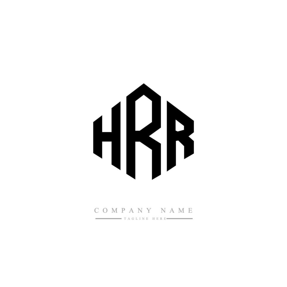 diseño de logotipo de letra hrr con forma de polígono. diseño de logotipo en forma de cubo y ...