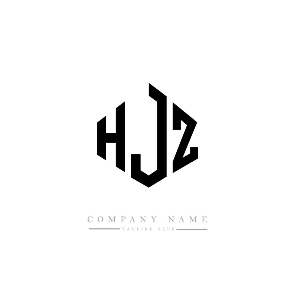 HJZ letter logo design with polygon shape. HJZ polygon and cube shape logo design. HJZ hexagon ...