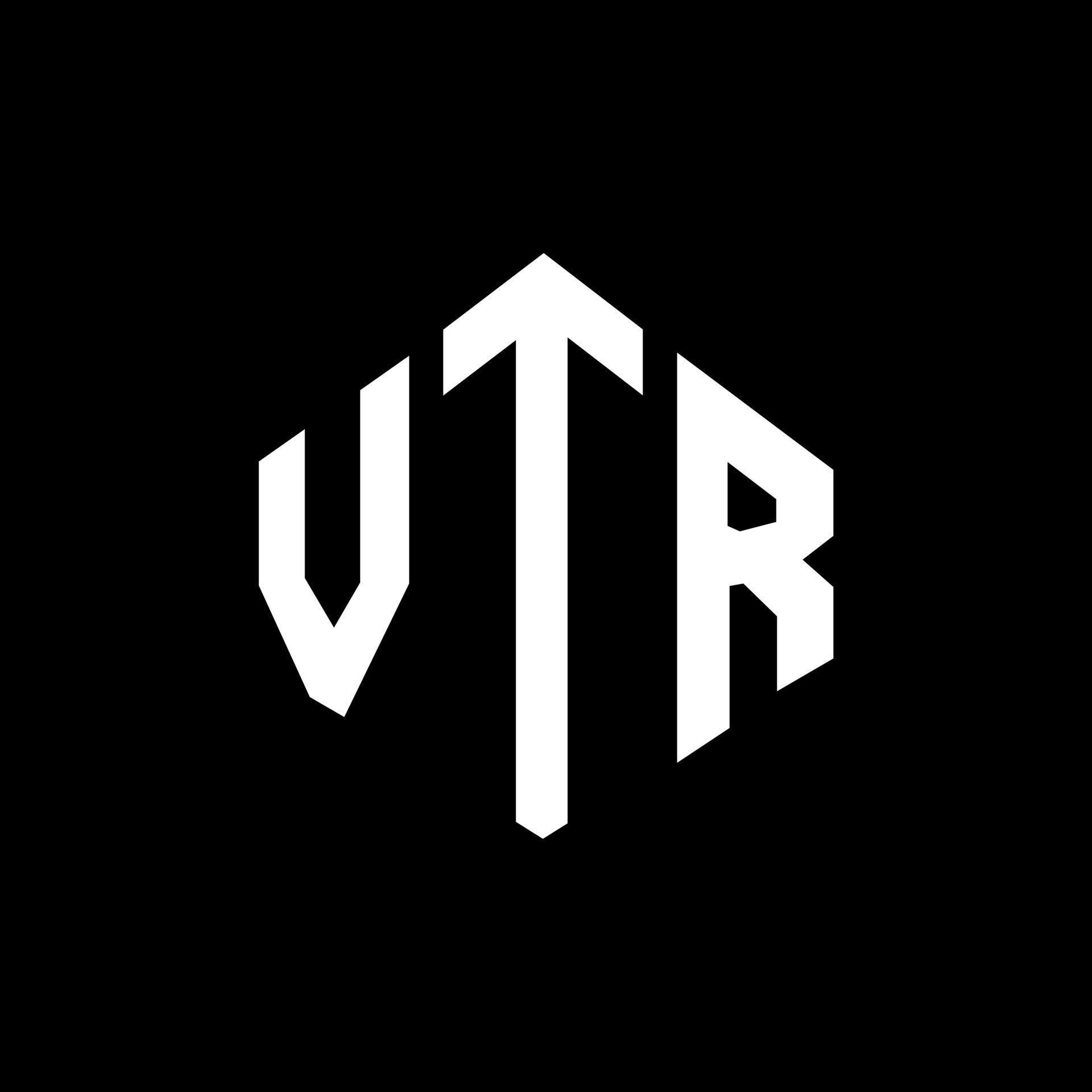 VTR letter logo design with polygon shape. VTR polygon and cube shape ...