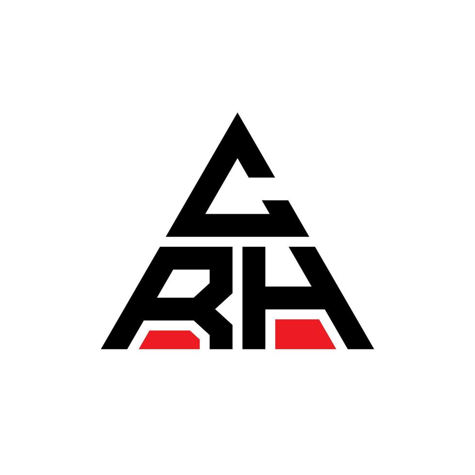 diseño de logotipo de letra de triángulo crh con forma de triángulo. monograma de diseño del ...