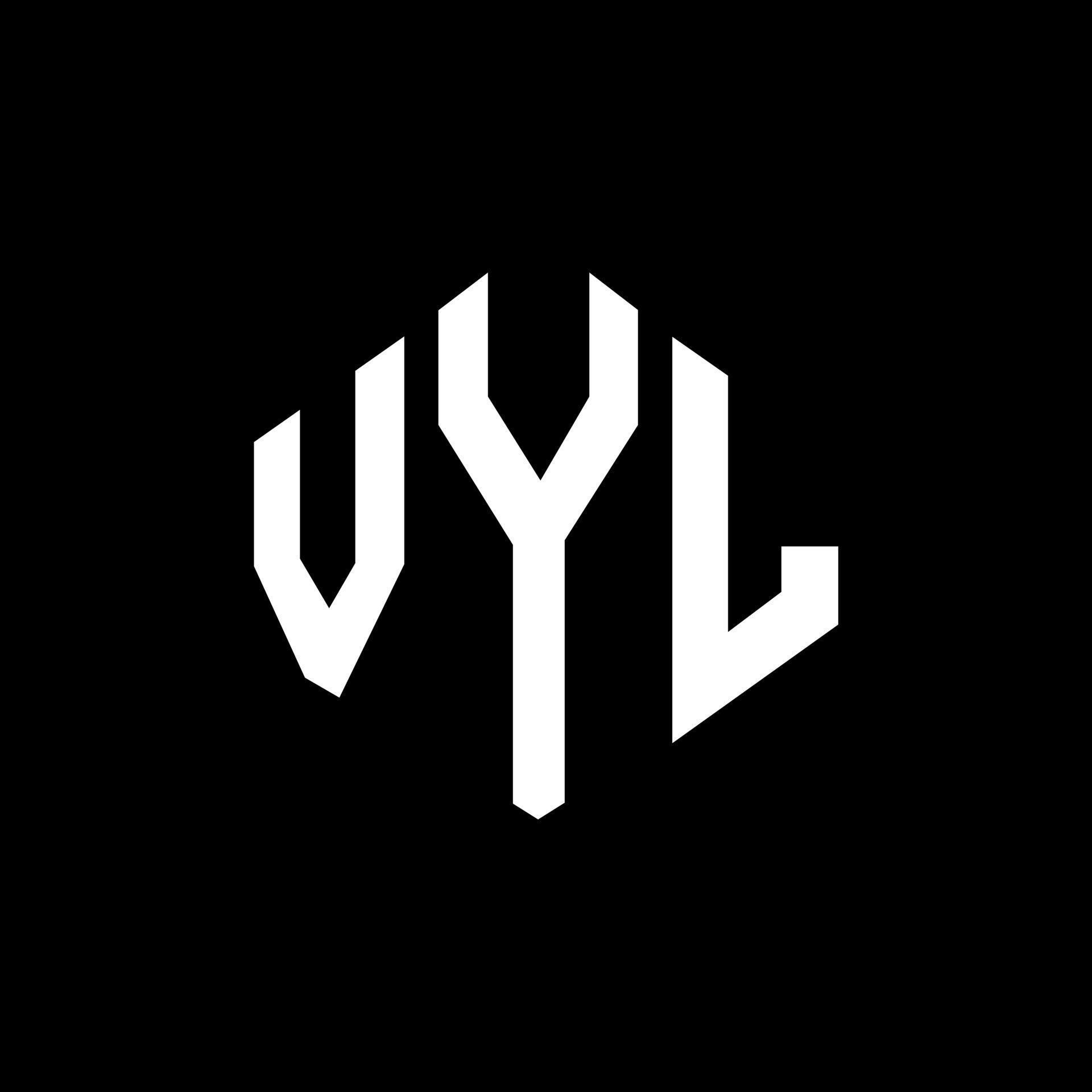 VYL letter logo design with polygon shape. VYL polygon and cube shape logo design. VYL hexagon ...