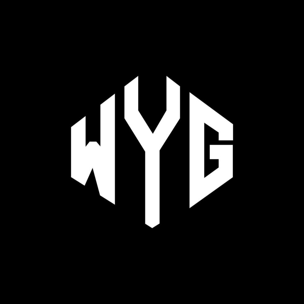diseño de logotipo de letra wyg con forma de polígono. diseño de logotipo de forma de cubo y ...