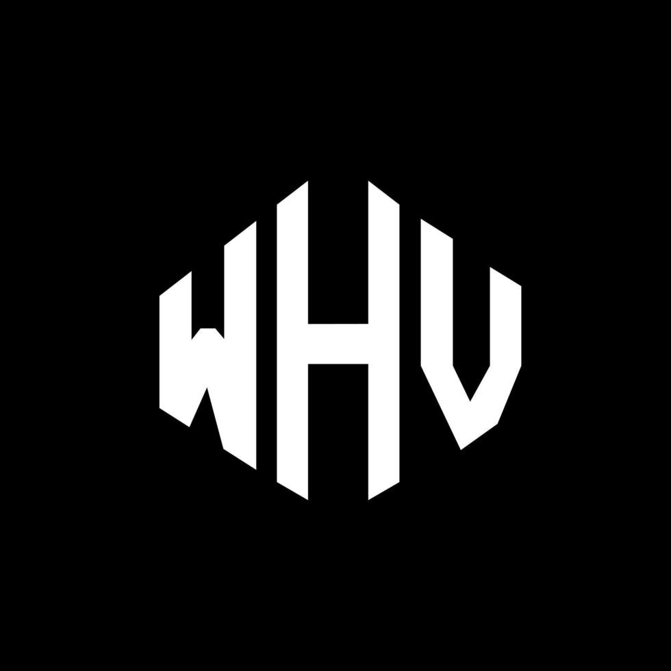 diseño de logotipo de letra whv con forma de polígono. whv polígono y diseño de logotipo en ...