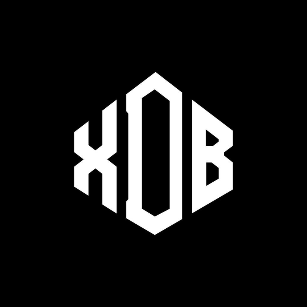 Diseño de logotipo de letra xdb con forma de polígono. Diseño de logotipo en forma de cubo y ...