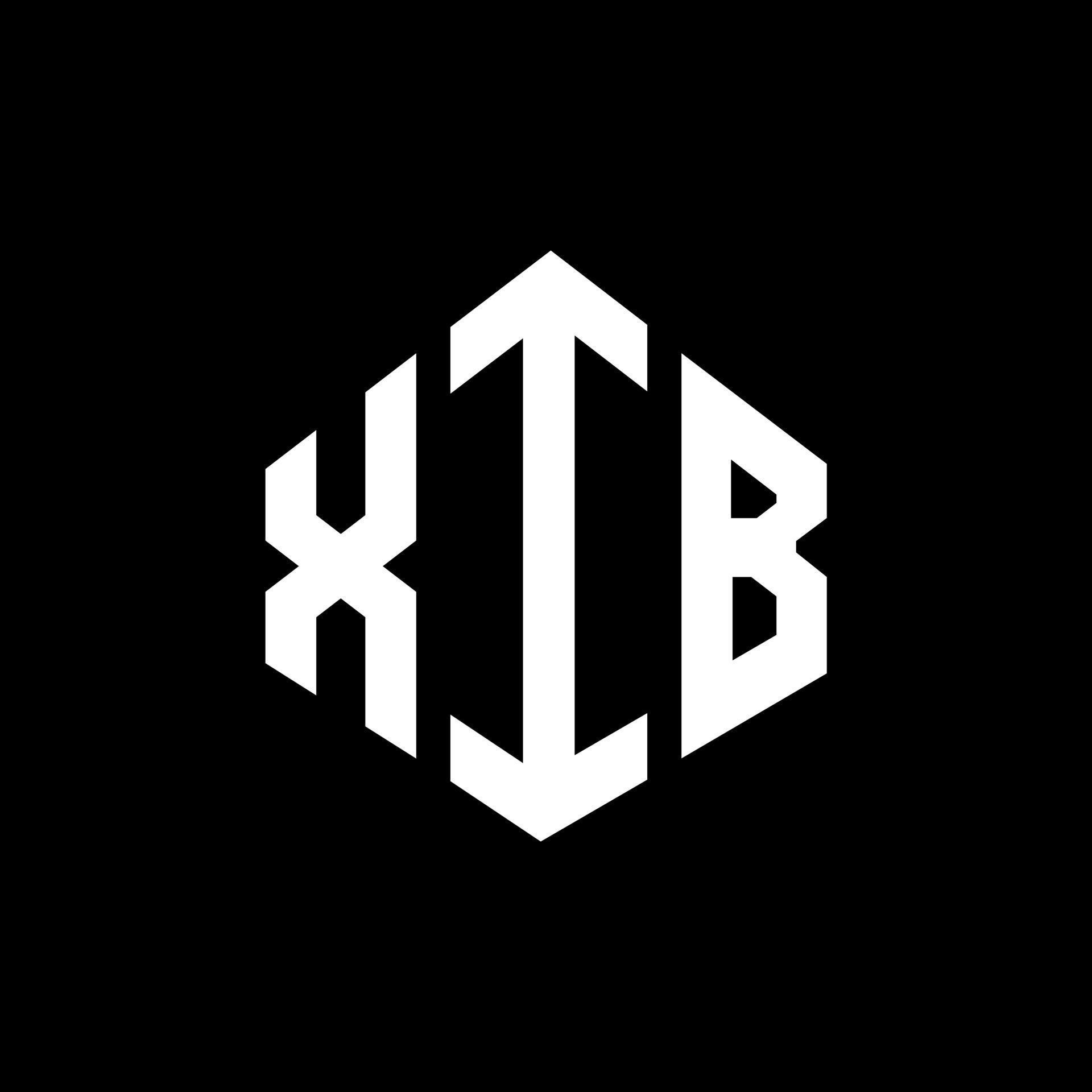 XIB letter logo design with polygon shape. XIB polygon and cube shape logo design. XIB hexagon ...