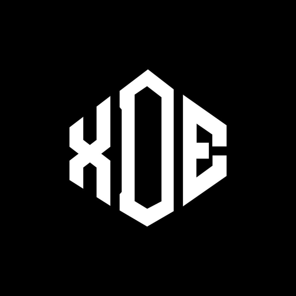 diseño de logotipo de letra xde con forma de polígono. diseño de ...