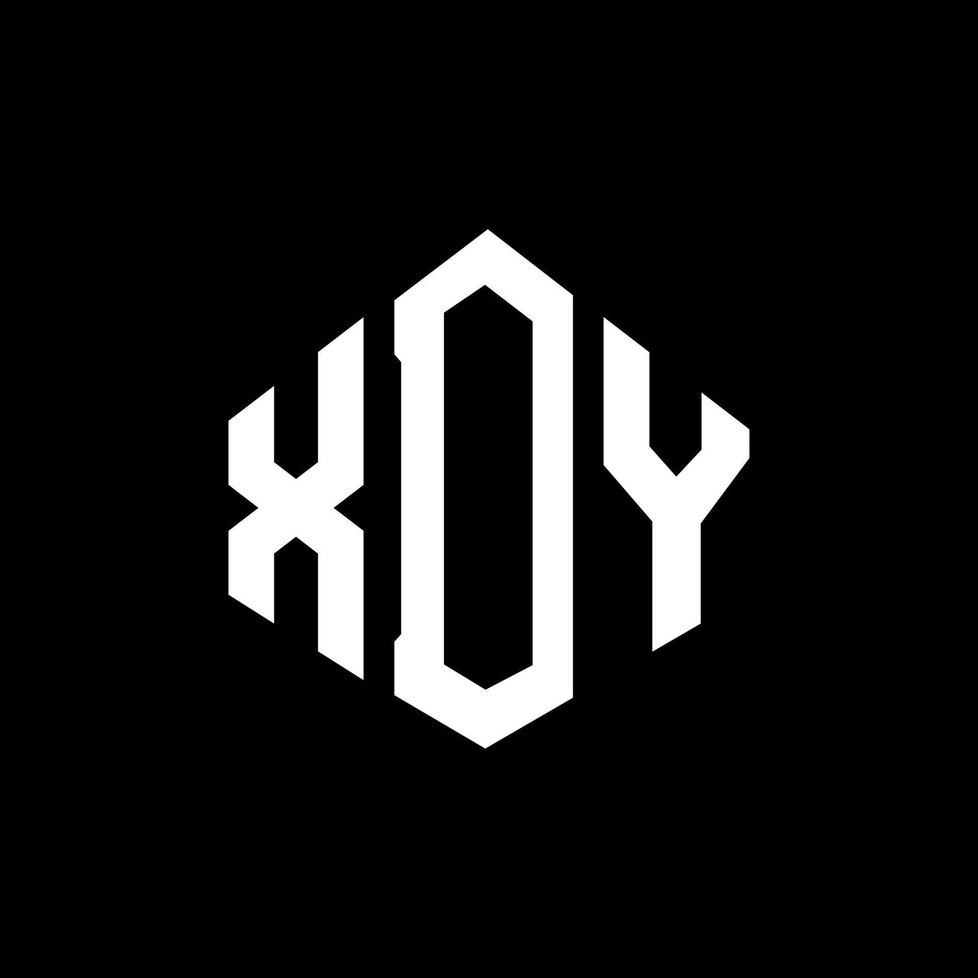 diseño de logotipo de letra xdy con forma de polígono. Diseño de logotipo en forma de cubo y ...