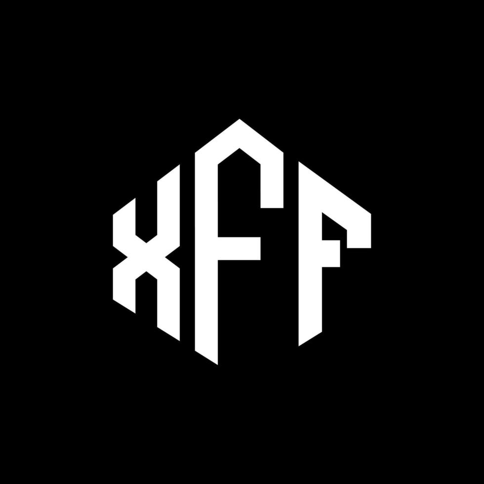 diseño de logotipo de letra xff con forma de polígono. Diseño de logotipo en forma de cubo y ...