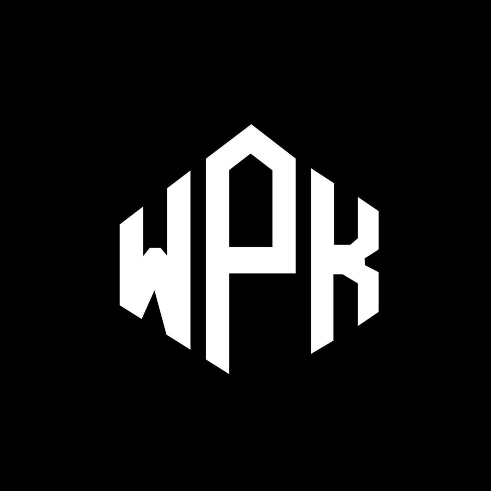WPK letter logo design with polygon shape. WPK polygon and cube shape logo design. WPK hexagon ...