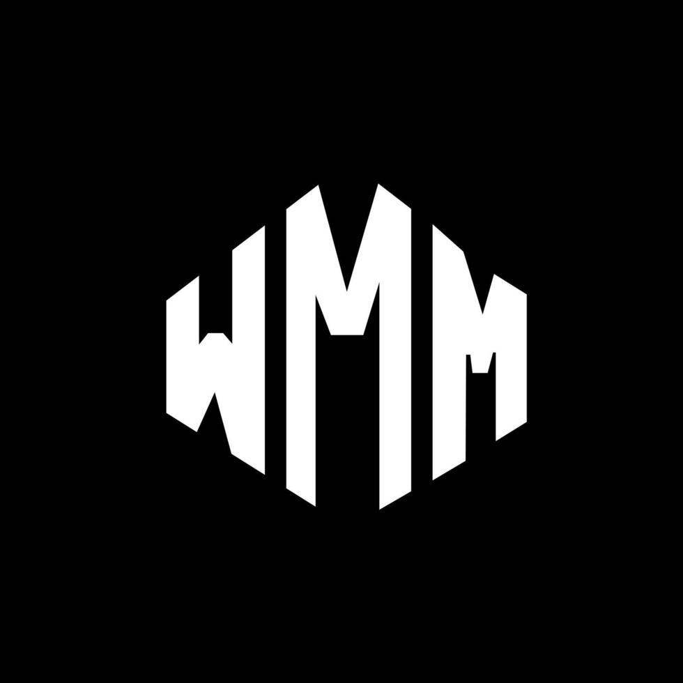 WMM letter logo design with polygon shape. WMM polygon and cube shape ...