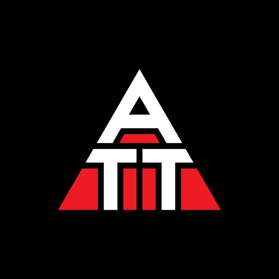 ATT triangle letter logo design with triangle shape. ATT triangle logo design monogram. ATT ...