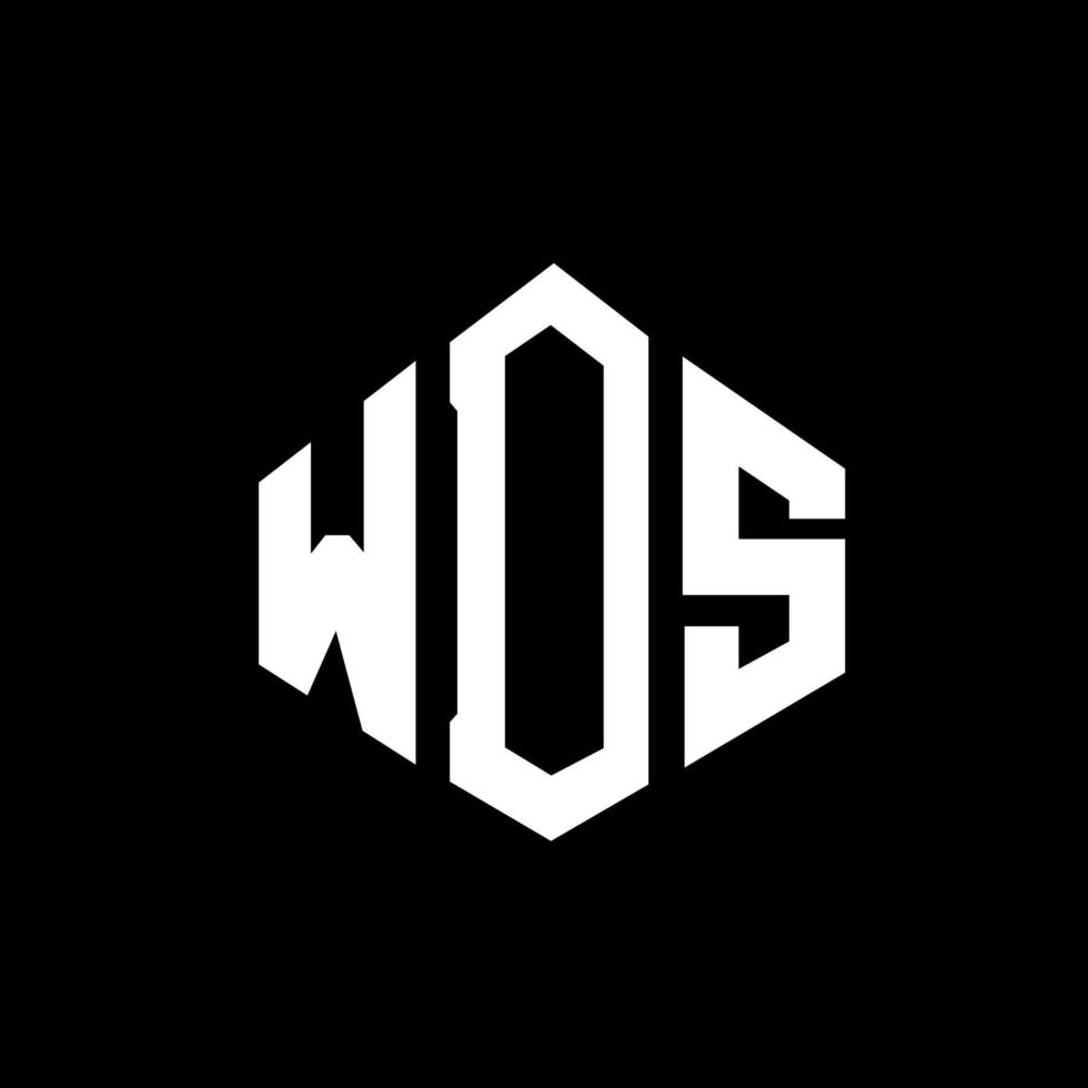 WDS letter logo design with polygon shape. WDS polygon and cube shape logo design. WDS hexagon ...