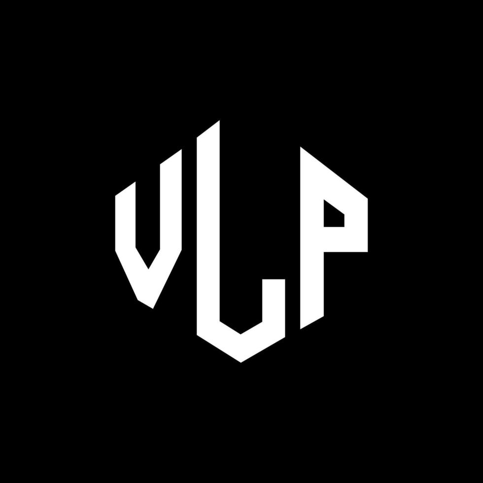 diseño de logotipo de letra vlp con forma de polígono. diseño de logotipo de forma de cubo y ...