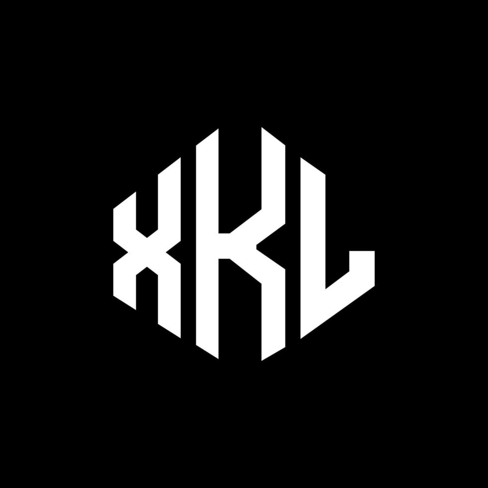 Diseño de logotipo de letra xkl con forma de polígono. Diseño de logotipo en forma de cubo y ...