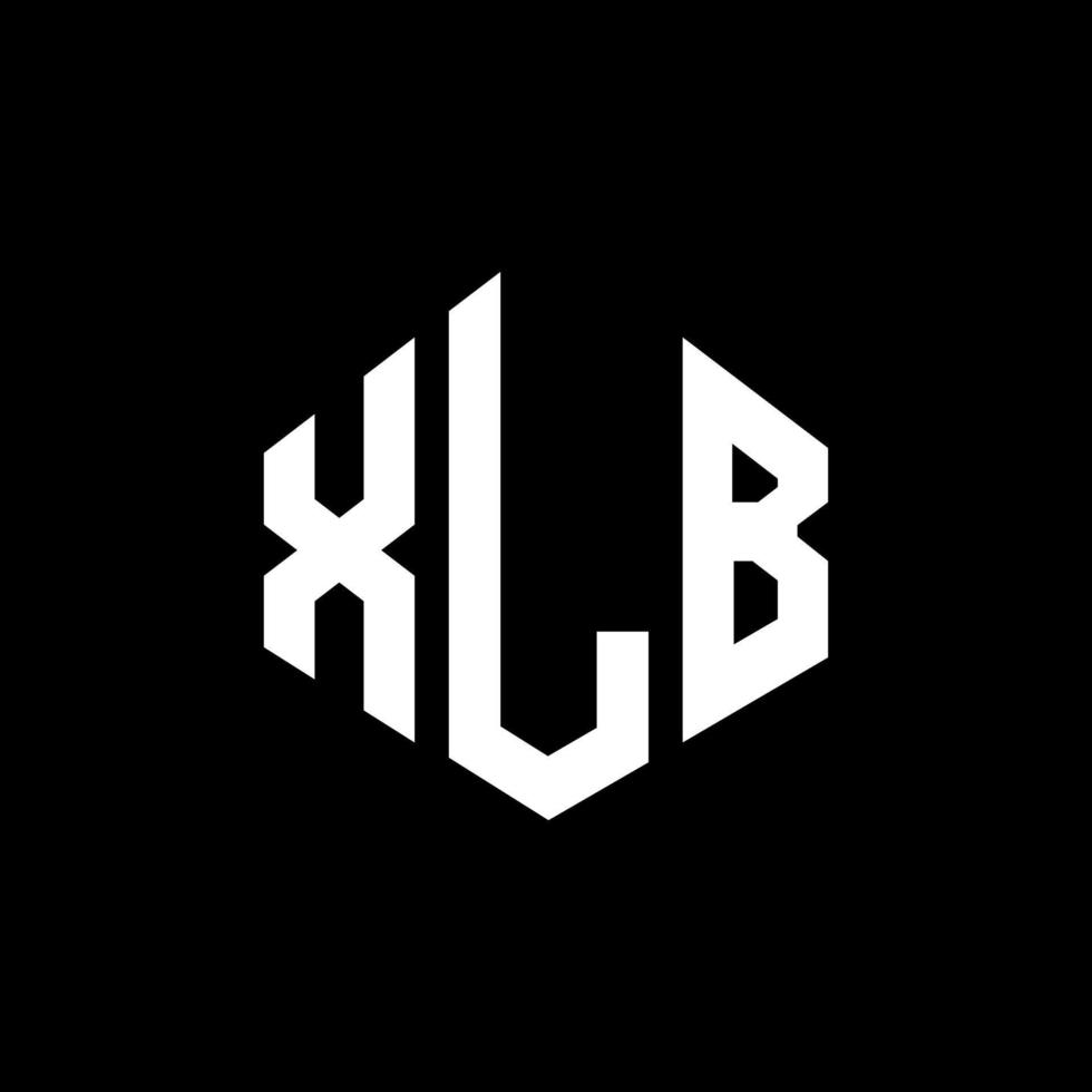 diseño de logotipo de letra xlb con forma de polígono. diseño de logotipo en forma de cubo y ...