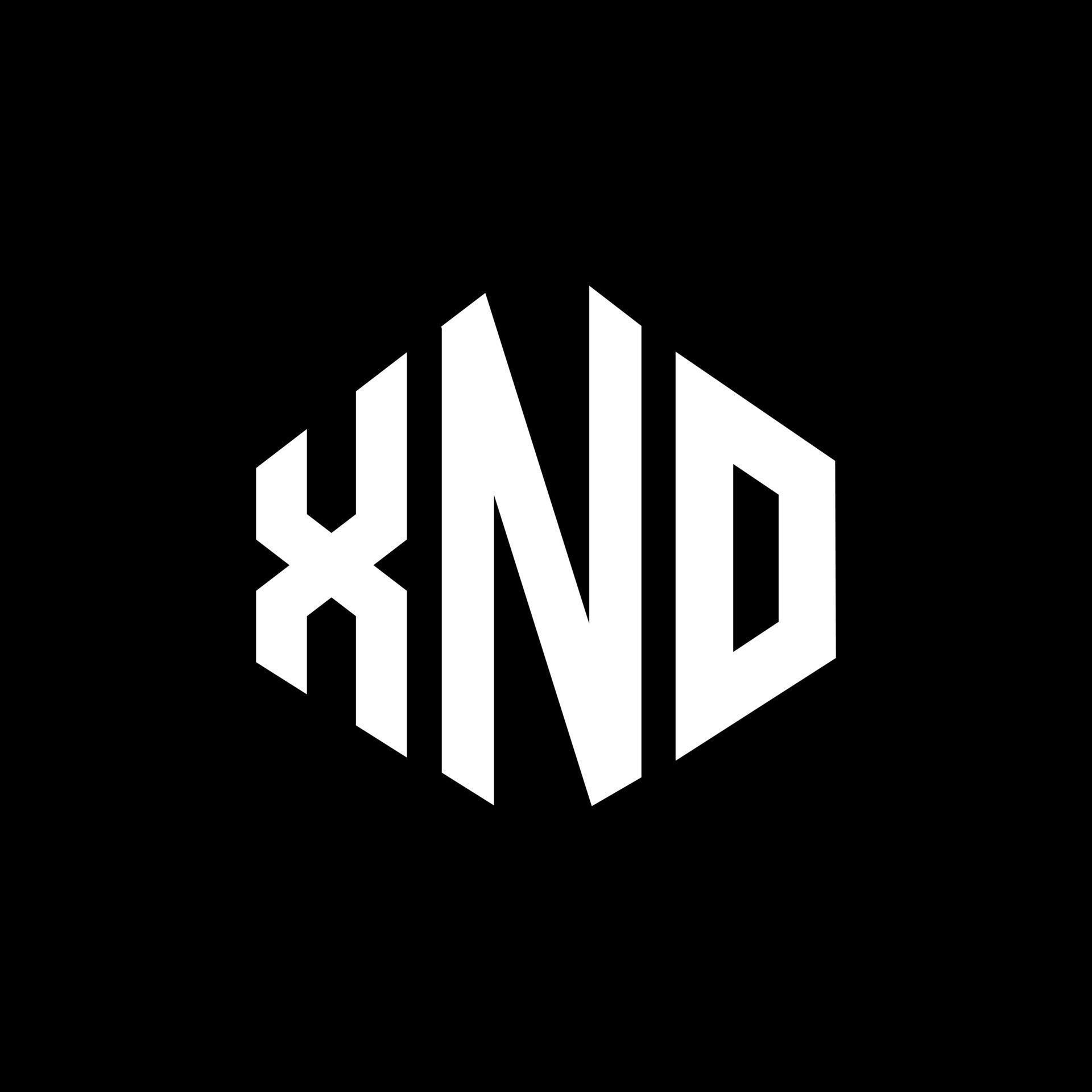 XNO letter logo design with polygon shape. XNO polygon and cube shape logo design. XNO hexagon ...
