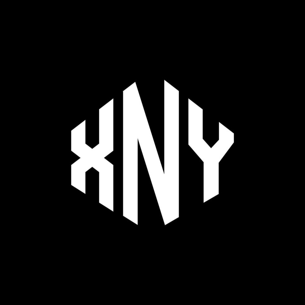 diseño de logotipo de letra xny con forma de polígono. Diseño de logotipo en forma de cubo y ...