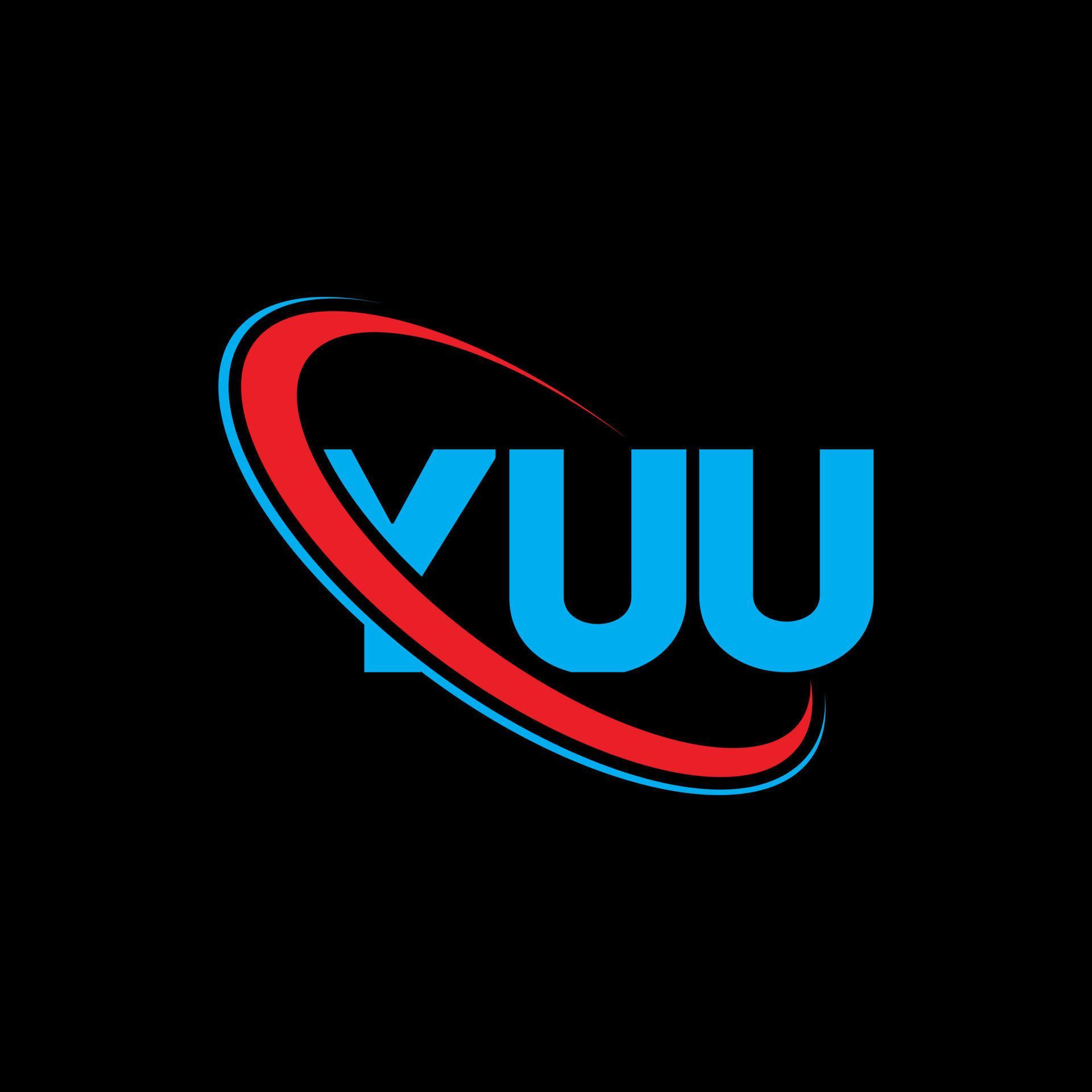 tu logo. tu carta. diseño del logotipo de la letra yuu. logotipo de yuu de las iniciales ...