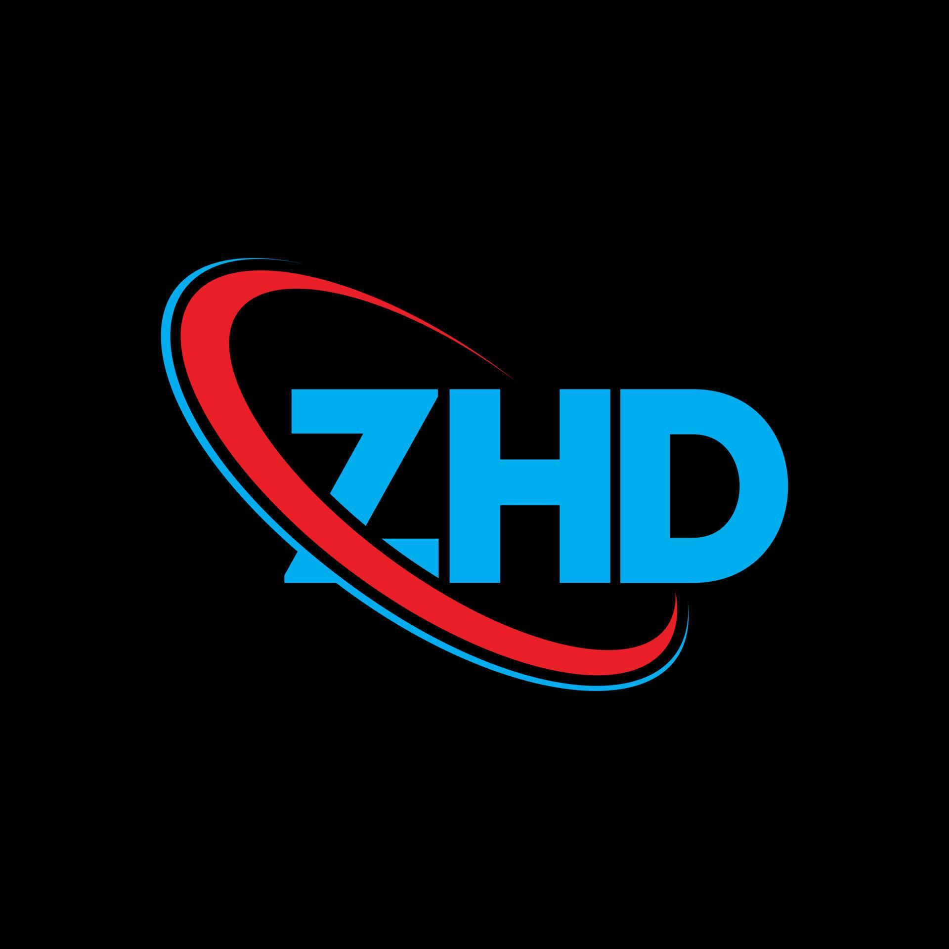 logotipo de zhd. letra zhd. diseño del logotipo de la letra zhd. logotipo de las iniciales zhd ...