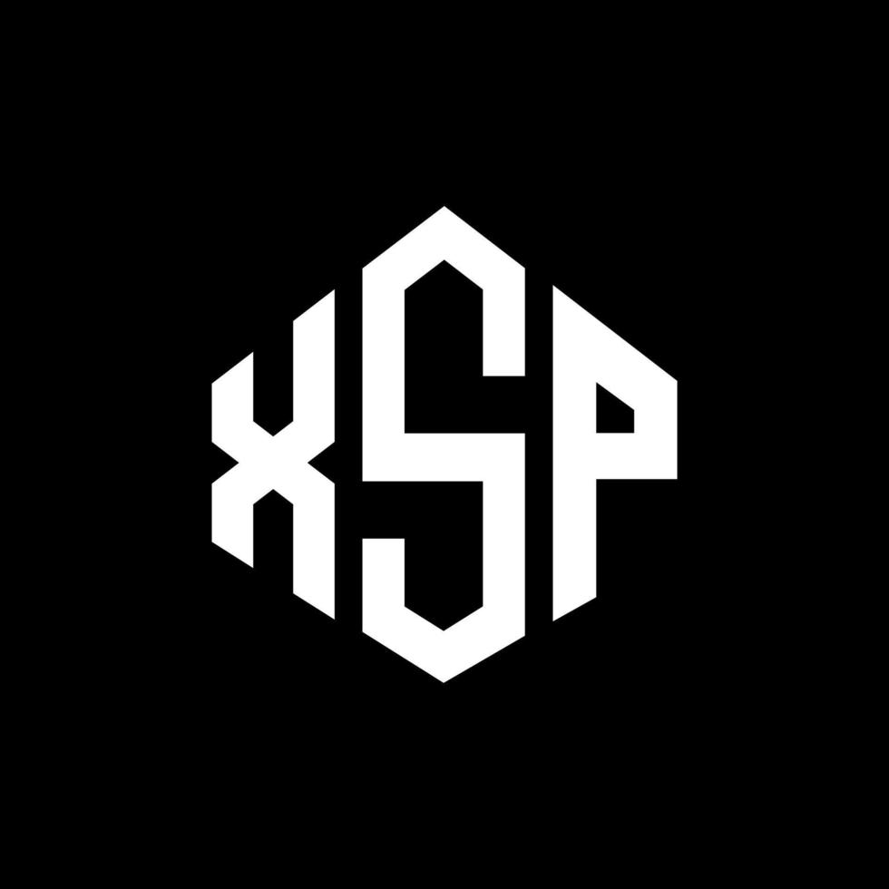 diseño de logotipo de letra xsp con forma de polígono. diseño de logotipo en forma de cubo y ...