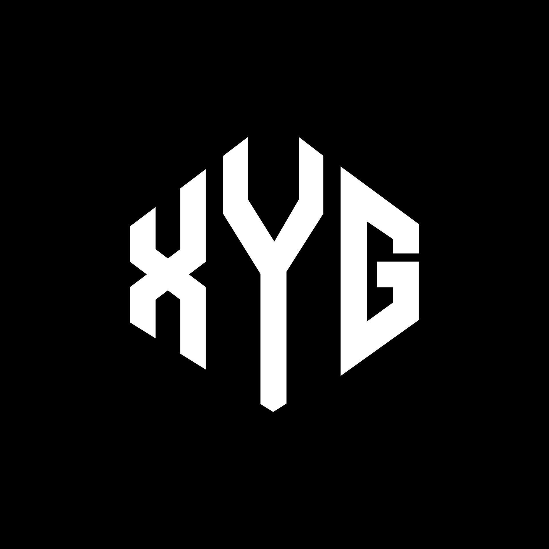 XYG letter logo design with polygon shape. XYG polygon and cube shape logo design. XYG hexagon ...
