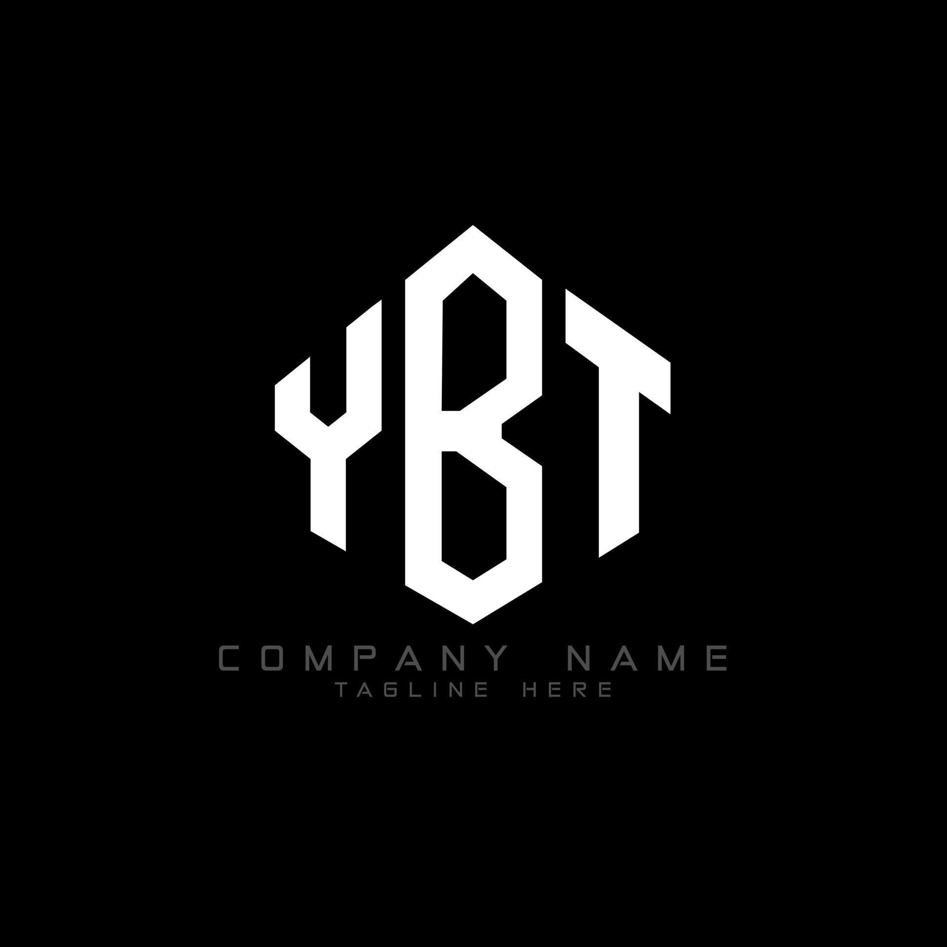 YBT letter logo design with polygon shape. YBT polygon and cube shape logo design. YBT hexagon ...