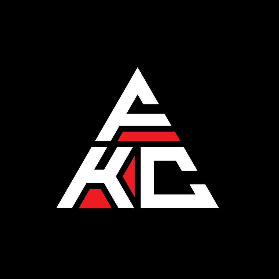 FKC triangle letter logo design with triangle shape. FKC triangle logo design monogram. FKC ...