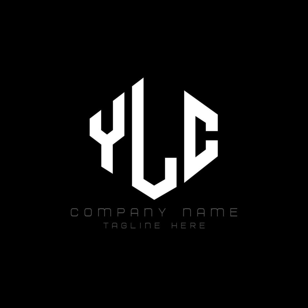 diseño de logotipo de letra ylc con forma de polígono. diseño de logotipo de forma de cubo y ...