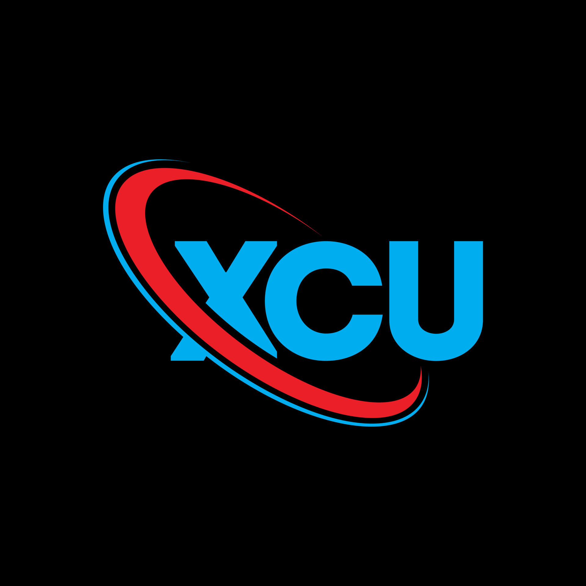 XCU logo. XCU letter. XCU letter logo design. Initials XCU logo linked with circle and uppercase ...
