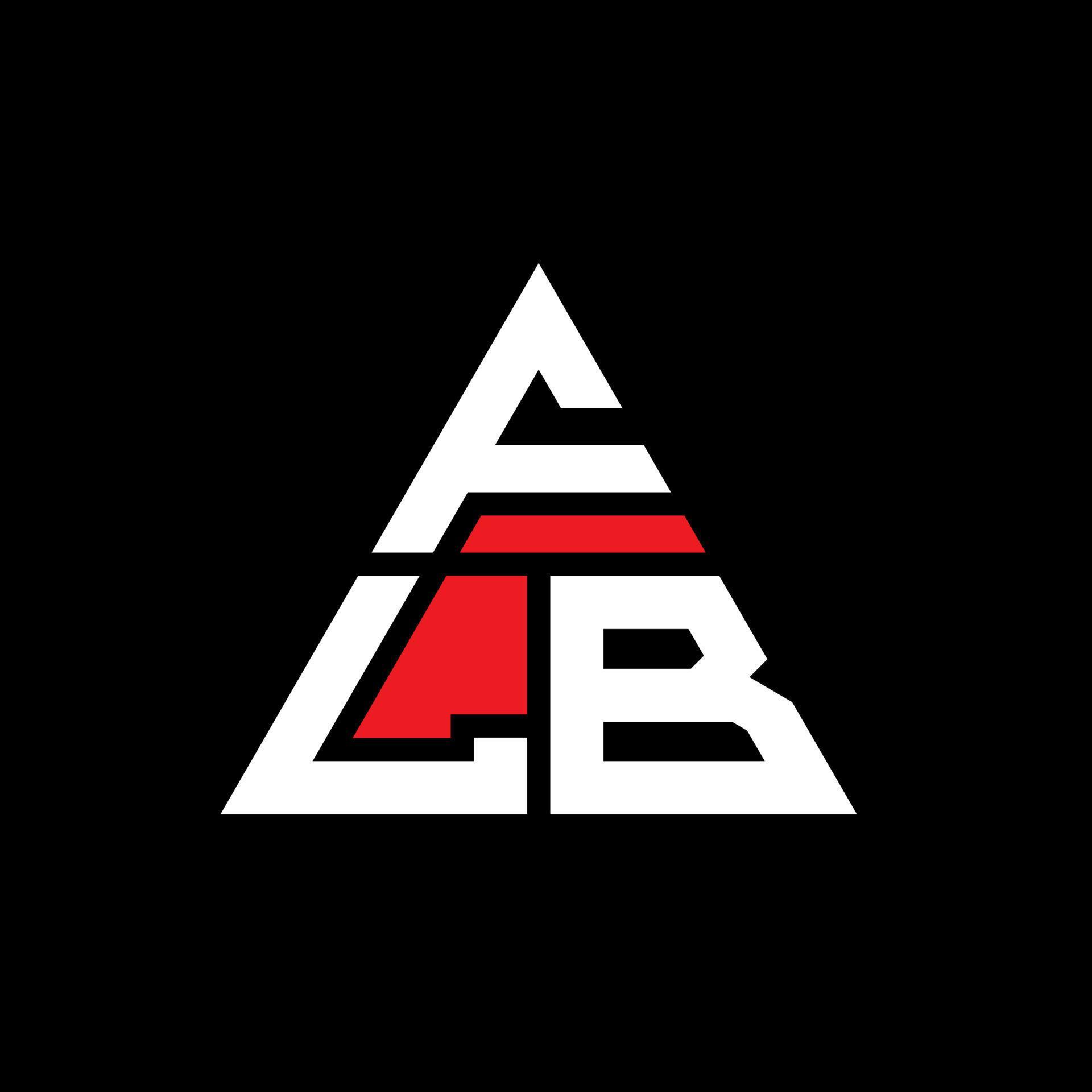 FLB triangle letter logo design with triangle shape. FLB triangle logo design monogram. FLB ...