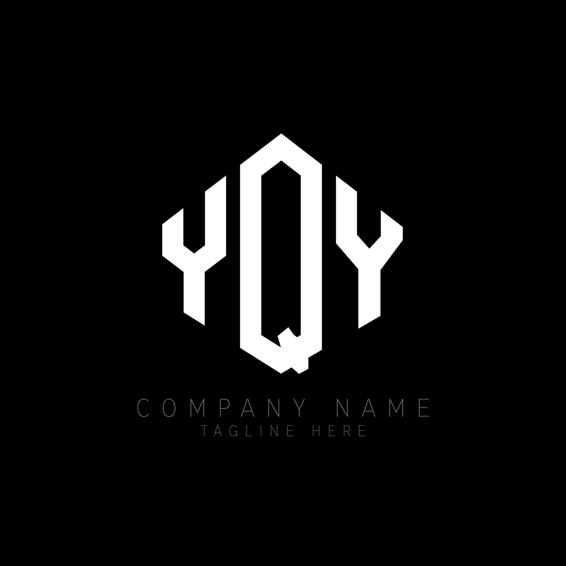 YQY letter logo design with polygon shape. YQY polygon and cube shape logo design. YQY hexagon ...