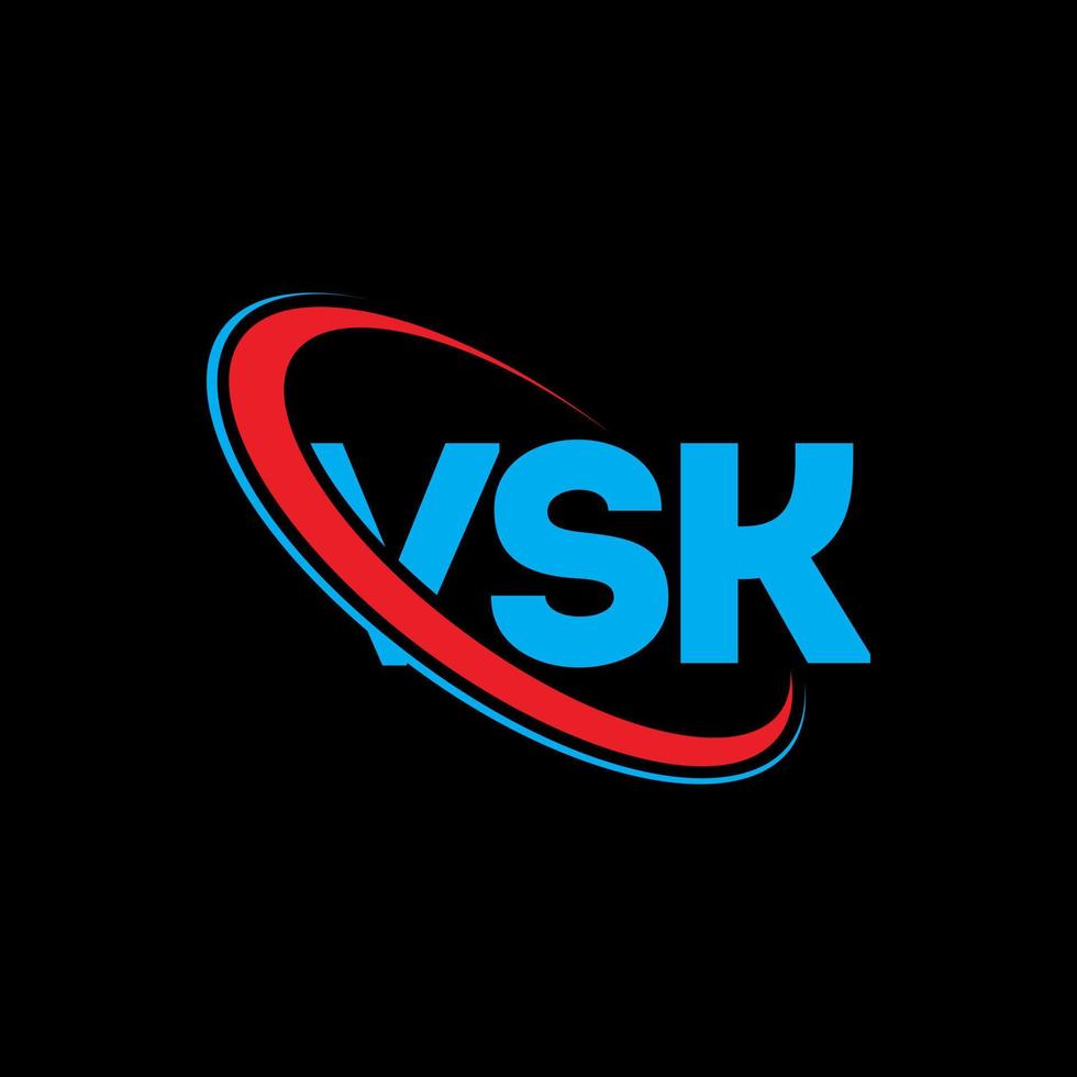 logotipo vsk. letra Vsk. diseño del logotipo de la letra vsk. logotipo de vsk inicial vinculado ...
