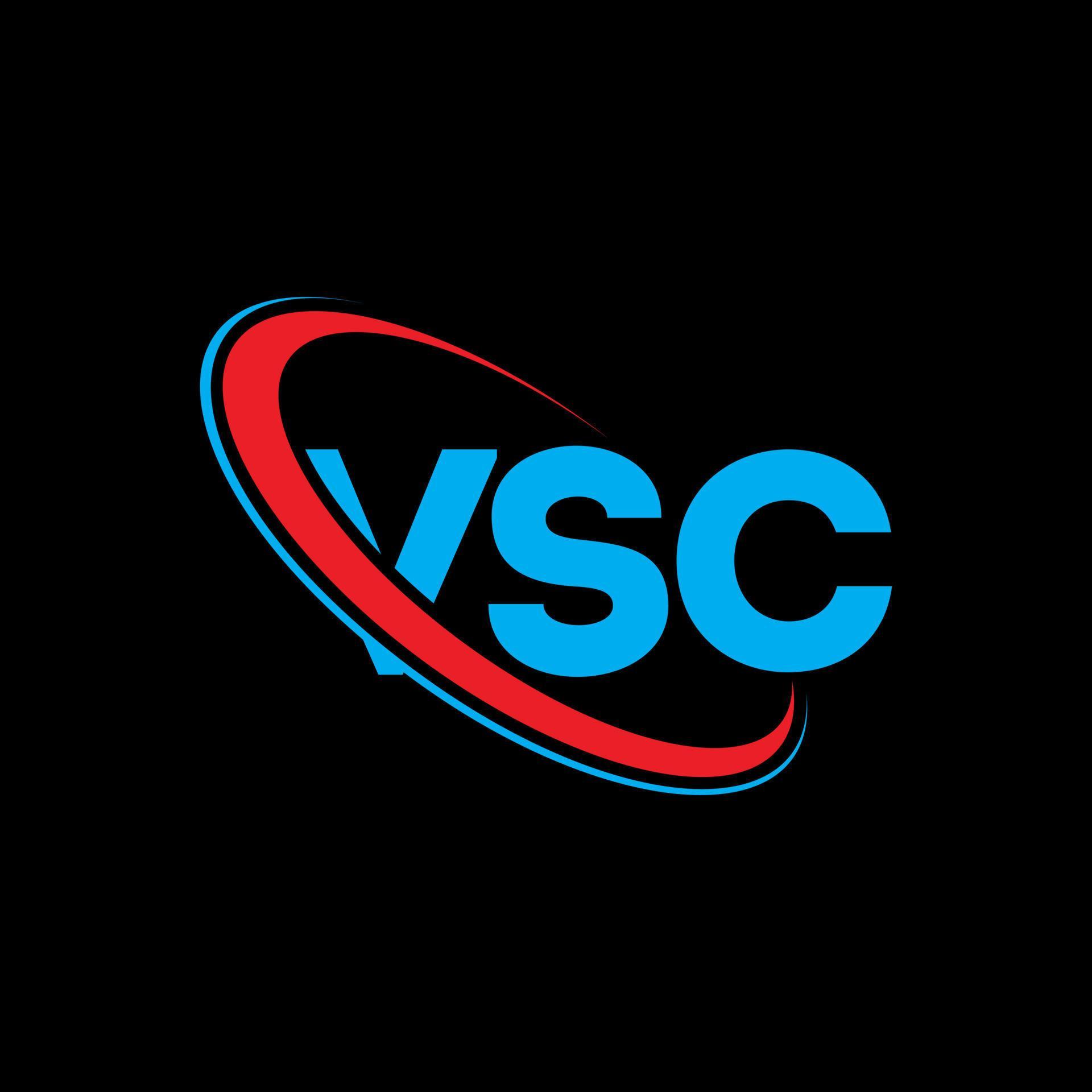 VSC logo. VSC letter. VSC letter logo design. Initials VSC logo linked with circle and uppercase ...