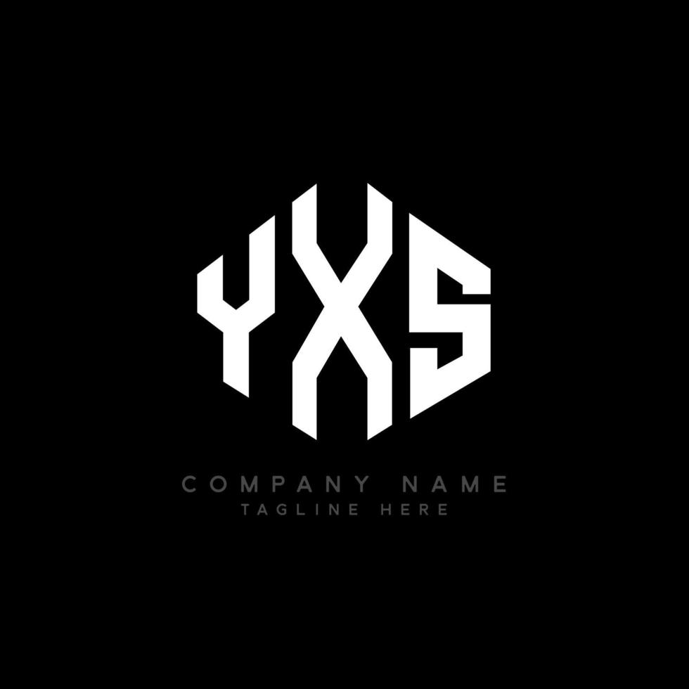 YXS letter logo design with polygon shape. YXS polygon and cube shape logo design. YXS hexagon ...