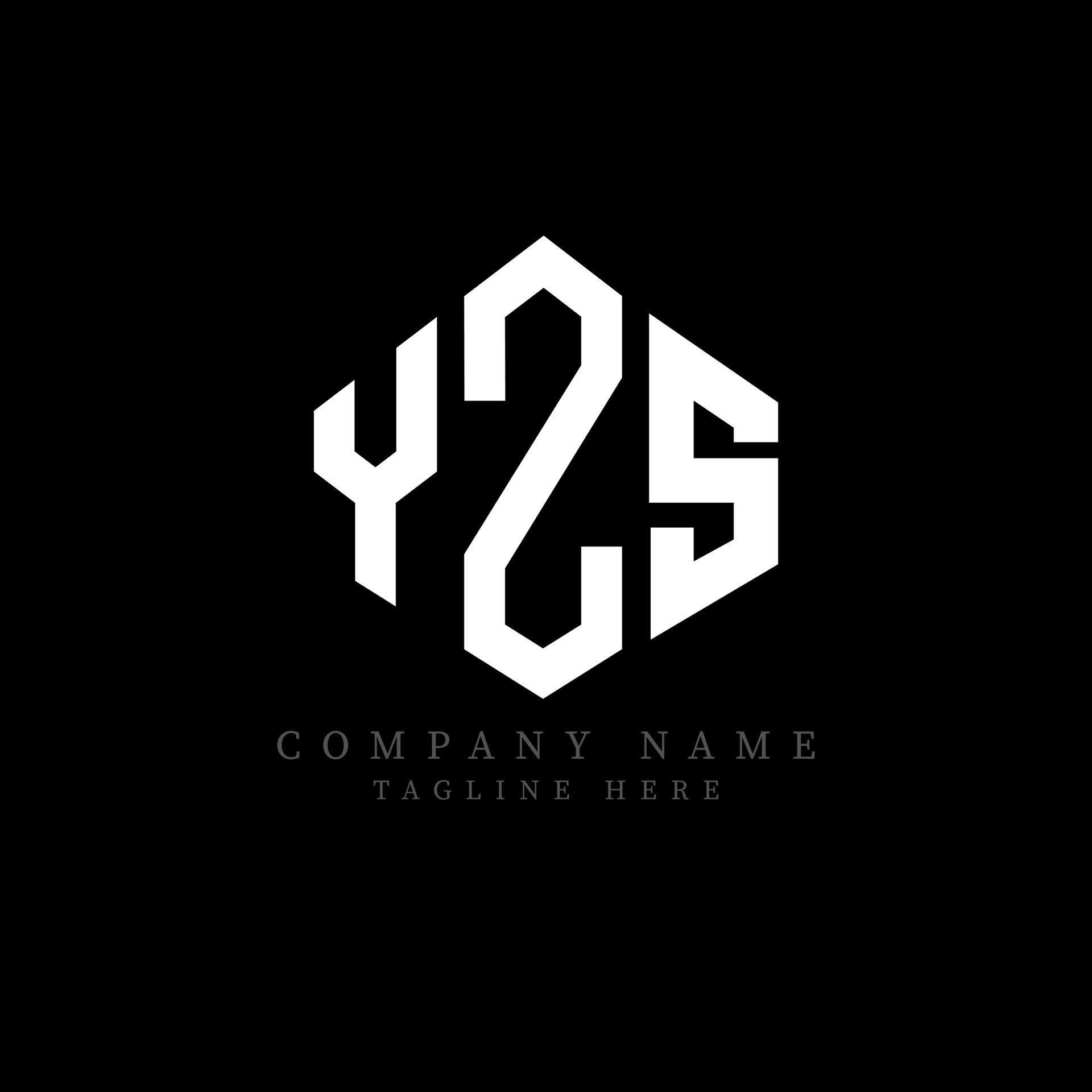 YZS letter logo design with polygon shape. YZS polygon and cube shape logo design. YZS hexagon ...