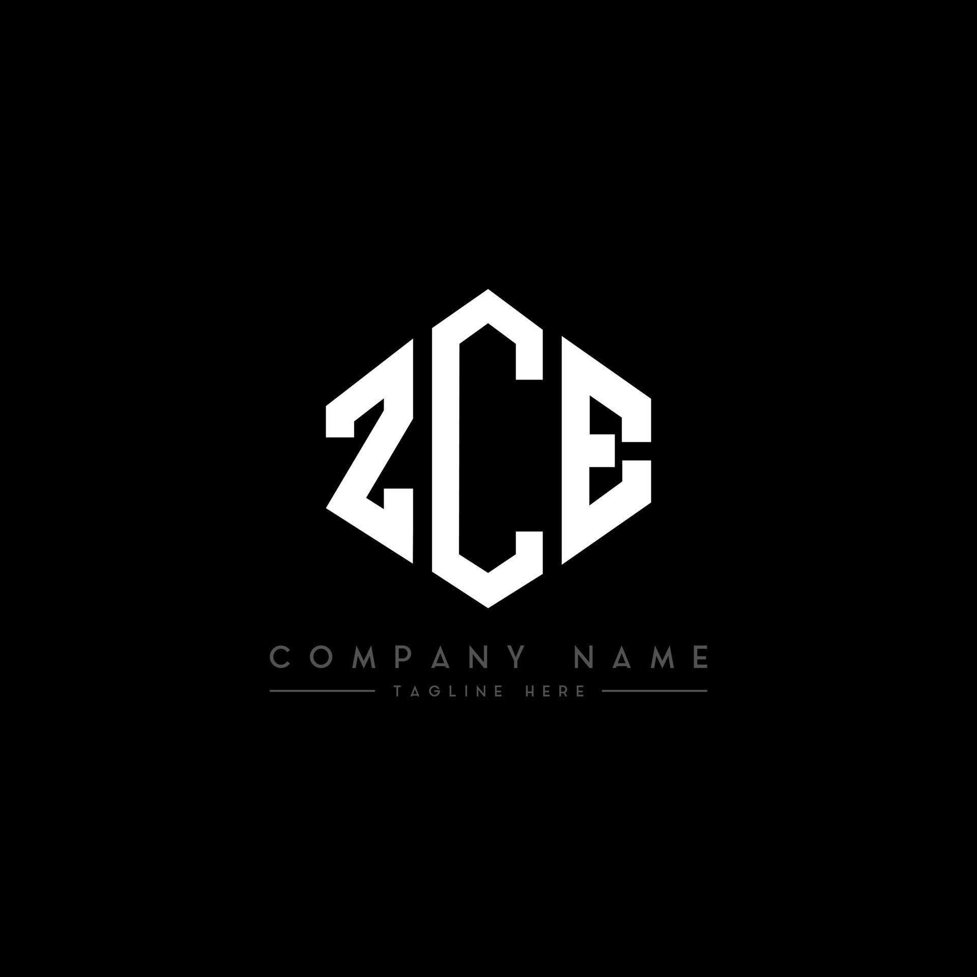 diseño de logotipo de letra zce con forma de polígono. Diseño de logotipo en forma de cubo y ...