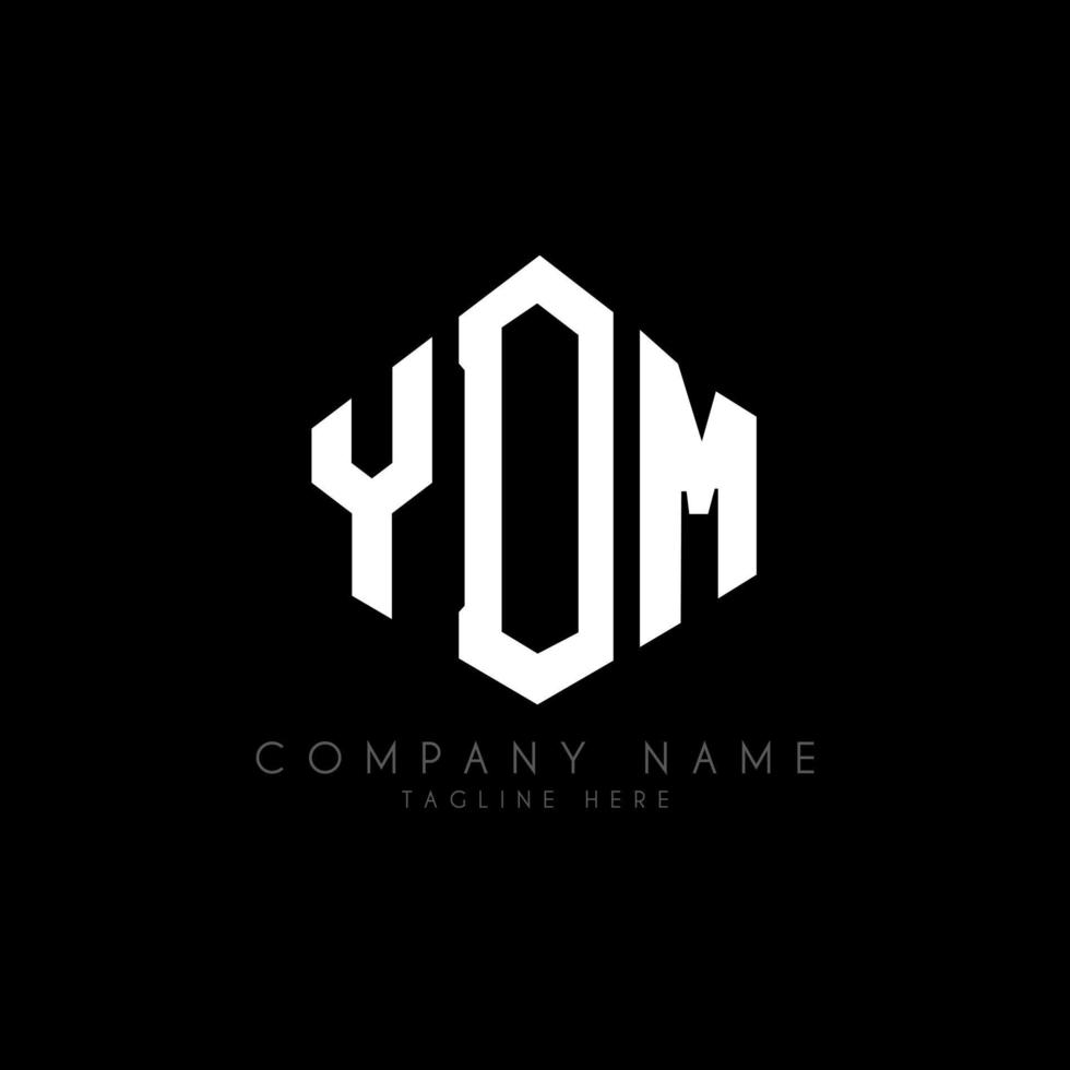 YDM letter logo design with polygon shape. YDM polygon and cube shape logo design. YDM hexagon ...
