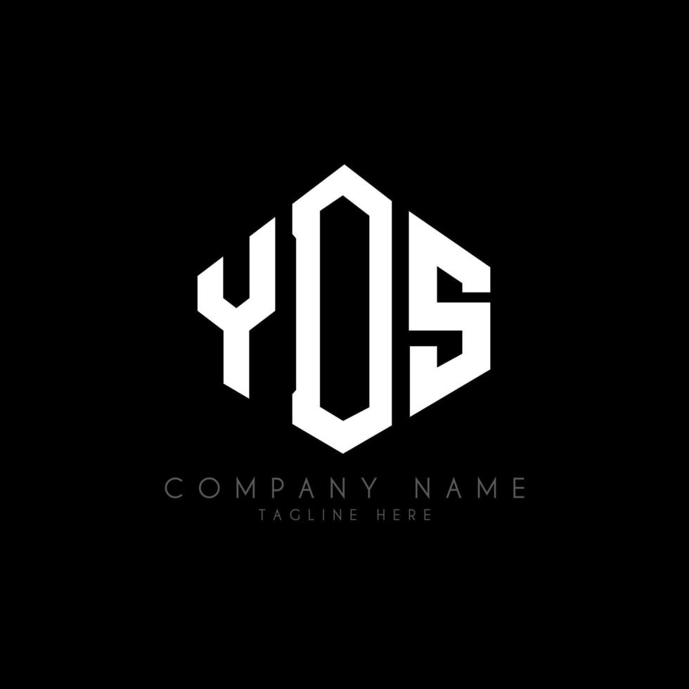 YDS letter logo design with polygon shape. YDS polygon and cube shape logo design. YDS hexagon ...