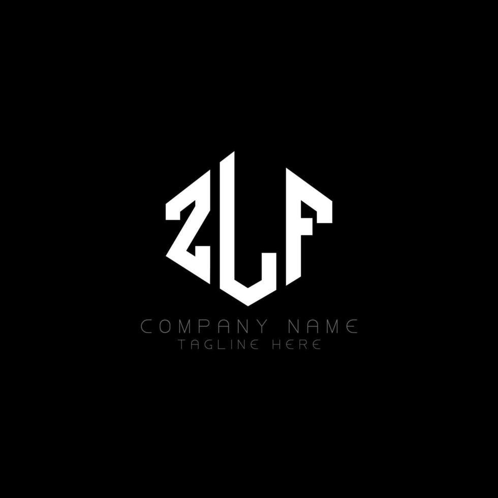 diseño de logotipo de letra zlf con forma de polígono. Diseño de logotipo en forma de cubo y ...